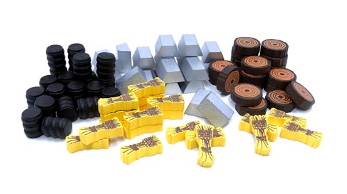 MeepleSource.com | 80-piece Meeple Source Wooden Resource Tokens for Scythe