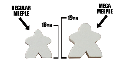 MeepleSource.com | White Mega Meeples (19mm)