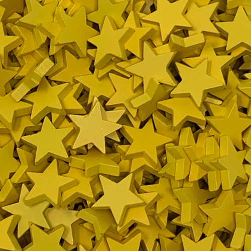 MeepleSource.com | Large Yellow Stars (19 mm)