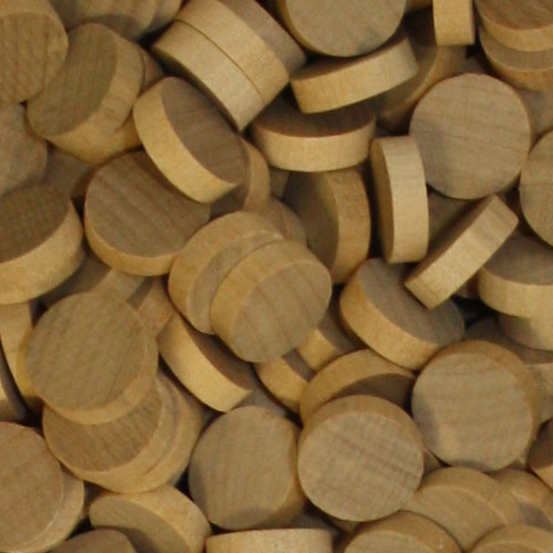 MeepleSource.com | Unpainted Wooden Discs (15mm x 4mm)