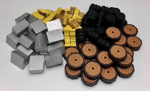 MeepleSource.com | 80-piece Meeple Source Wooden Resource Tokens for Scythe