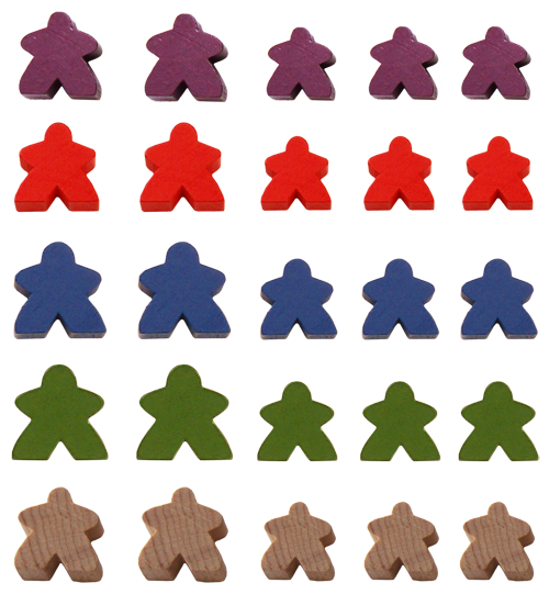MeepleSource.com | 25-Piece Farmer Families - 2 MegaMeeples & 3 Regular ...