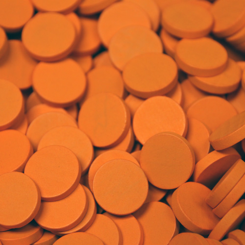 Orange Wooden Discs (15mm) | MeepleSource.com