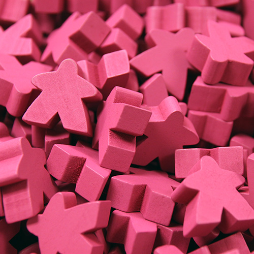 MeepleSource.com | Pink Super Mega Meeples (24mm)
