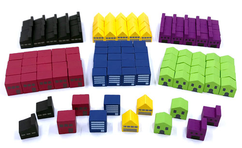 MeepleSource.com | Set of Upgraded Buildings for Power Grid (132 pcs)