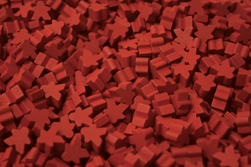 MeepleSource.com | Red Mini Meeples (12mm)