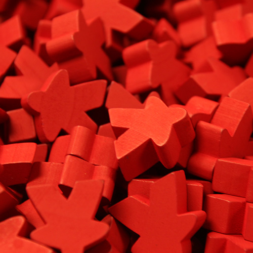 MeepleSource.com | Red Super Mega Meeples (24mm)