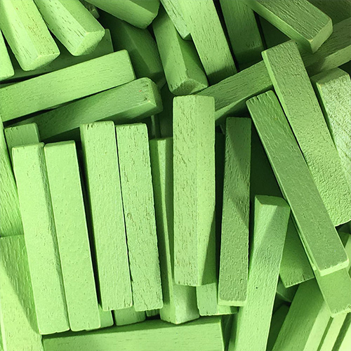 MeepleSource.com | Lime Green Wooden Sticks (4x4x25mm)