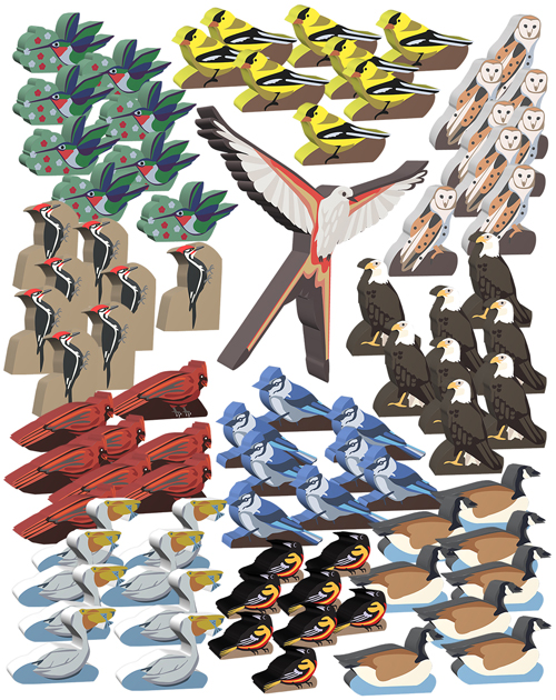MeepleSource.com | PRE-ORDER: 81-piece set of Deluxe Wingspan Birds (8 ...